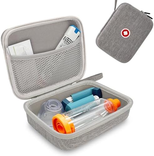 Amazon.com: Hard Travel Case for Asthma Inhaler, Inhaler Spacer Case ...
