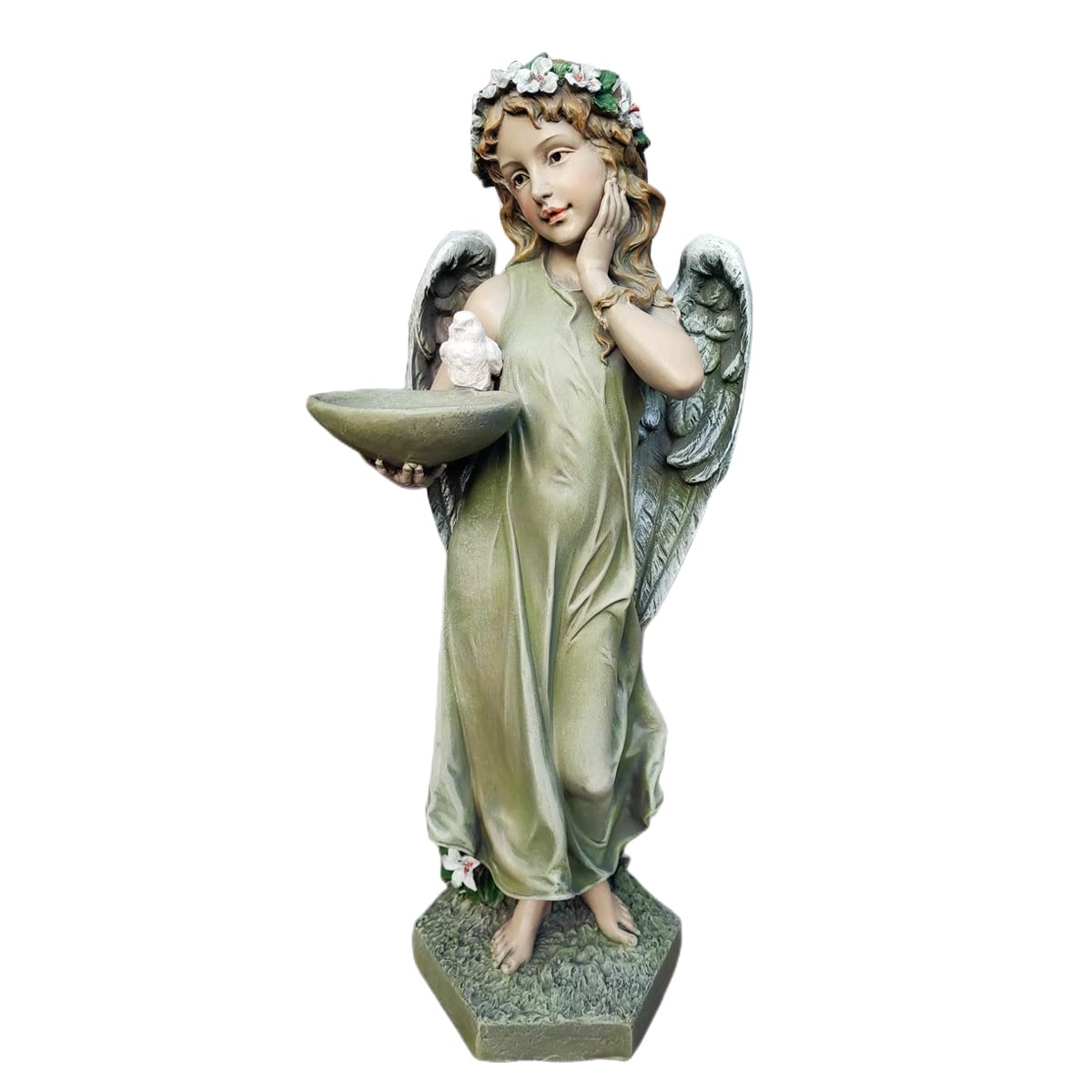 CHRUI Angel Outdoor Garden Decor Statues, 20 inch Solar Outdoor Patio ...