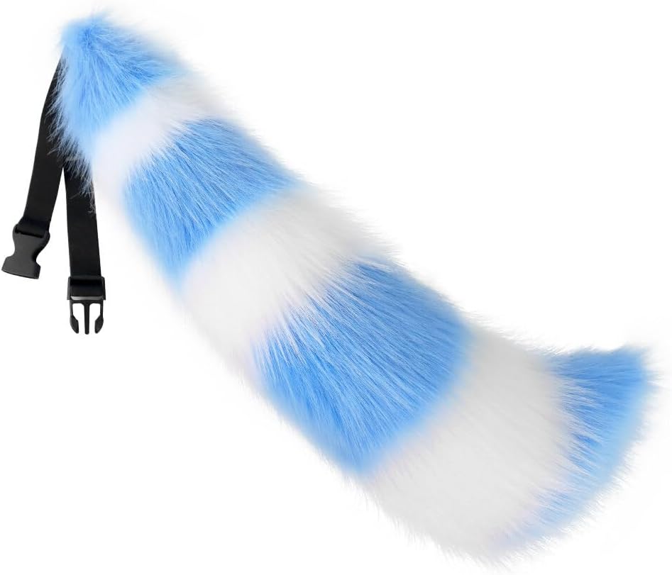 Amazon.com: Faux Fur Tail for Cosplay Halloween Party Costume Tail ...