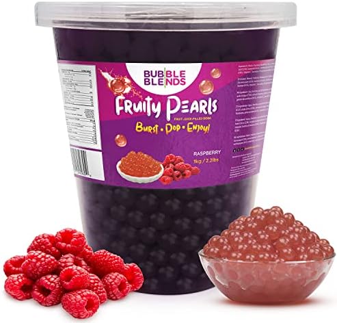 Amazon.com: 3:15PM POPPING BOBA Fruit Juice Pearls for Bubble Tea (450G) STRAWBERRY FLAVOUR ...