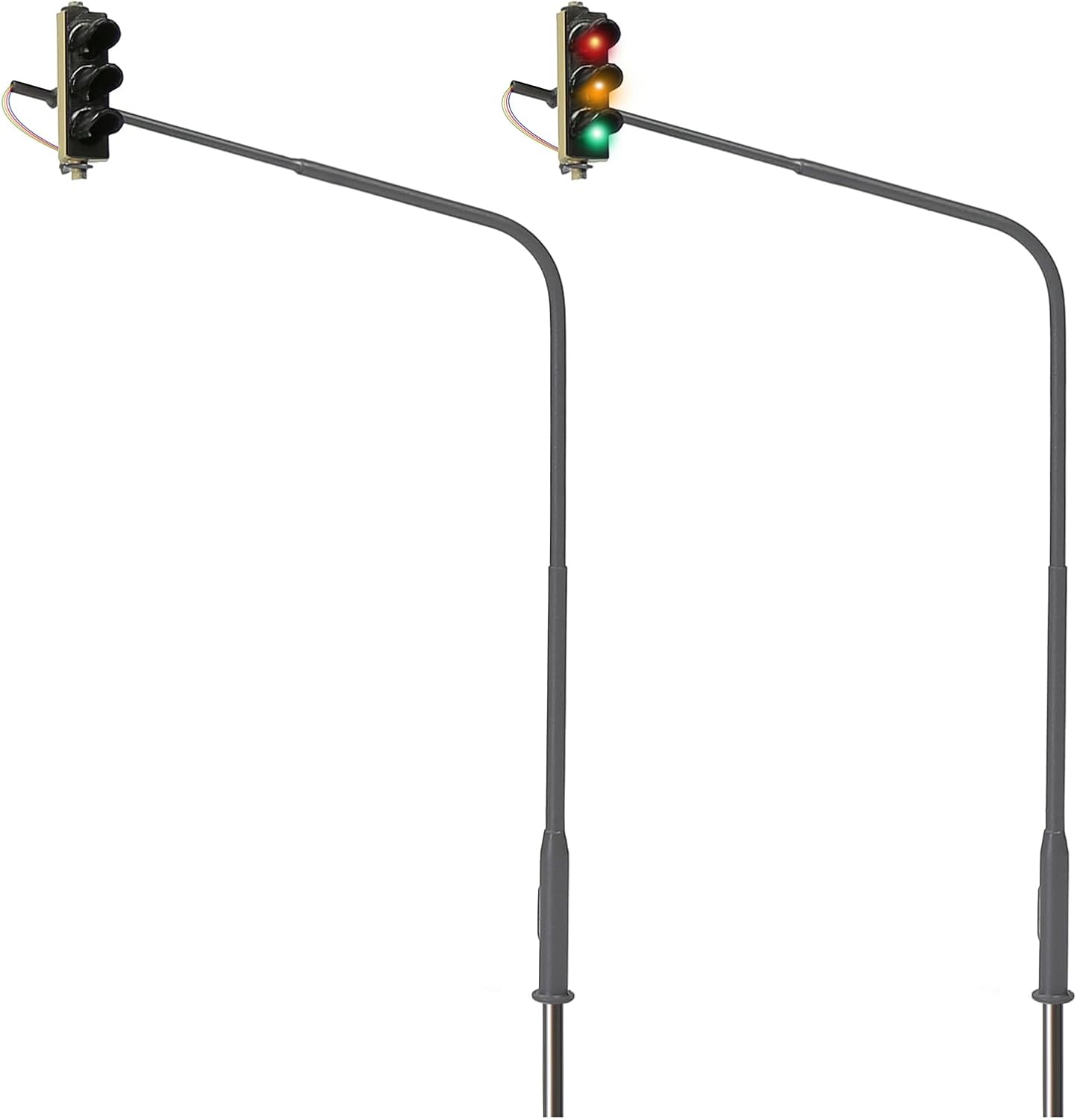 Amazon.com: 2pcs HO Scale 1:87 Traffic Signals City Motorway Crossing ...
