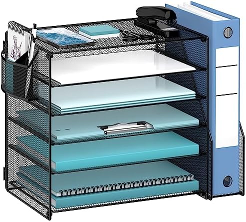 Amazon.com: DALTACK 6-Tier Paper Letter Tray Desk Organizer with ...