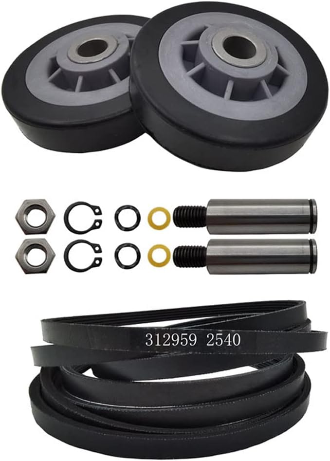 Amazon.com: 12001541, 303373, 303373K Dryer Drum Roller Kit & 6-3700340 ...