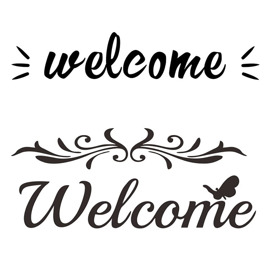Amazon.com: 2 Sheets Removable Welcome Door Sign Stickers for Front ...