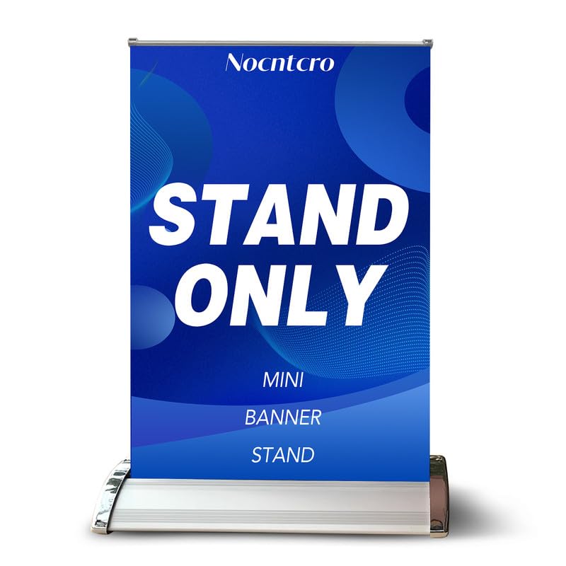 Amazon.com: Nocntcro Mini Retractable Banner Stand Table Top Desktop ...