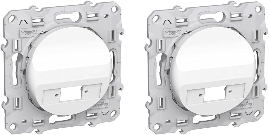 Schneider Electric - Odace Blanc, prise optique 1 sortie, à compléter ...