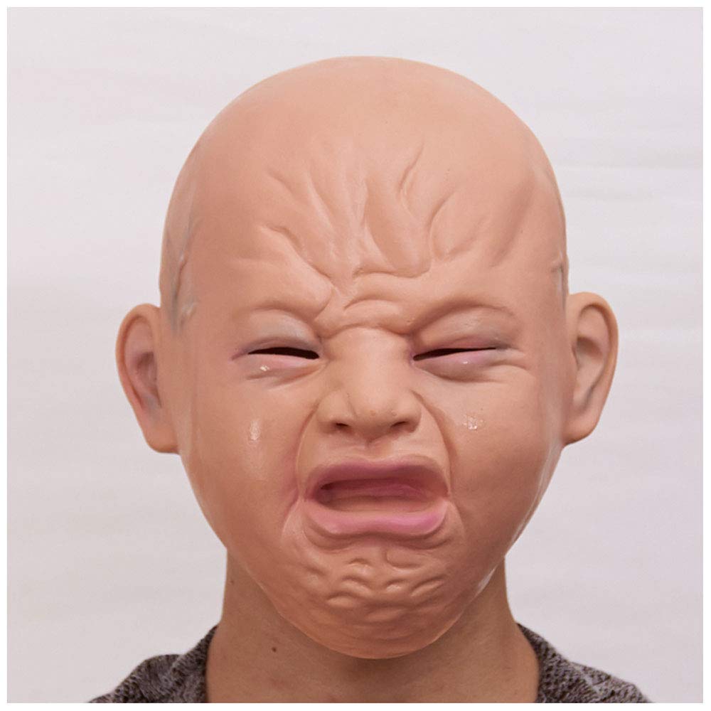 Buy YaPin Halloween COS Dress Up Crying Latex Hood Character Crying ...