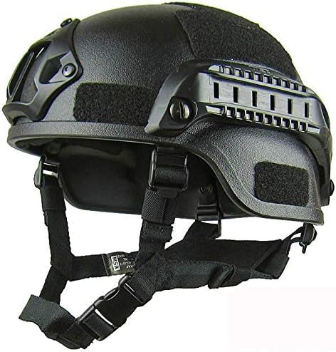 Airsoft Helmet + Full Face Mask With NVG Fixtures And Side Rails ...