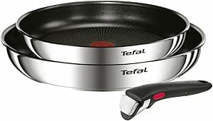 Tefal Ingenio Emotion Set of 2 Frying Pans 22/26 cm + Removable Handle, Non-Stick, Thermo-Signal ...