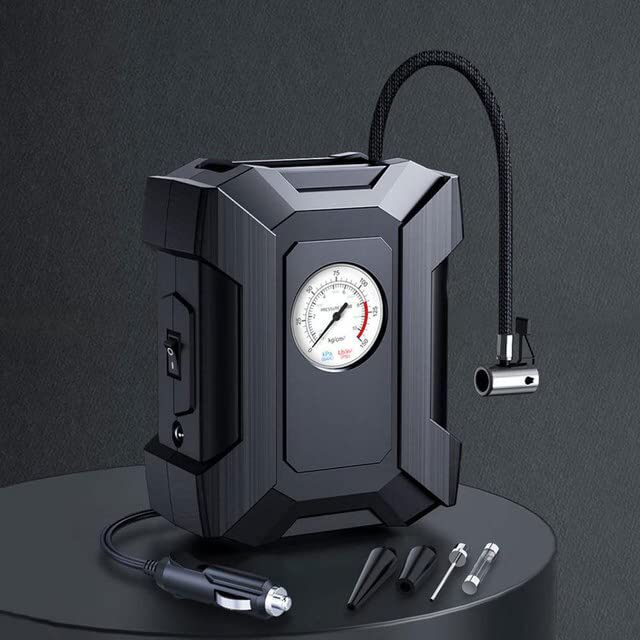 Bennort Heavy Duty Electric Car Air Compressor With Pressure Gauge, 12V ...