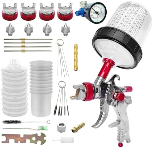 Amazon.com: MTJNYZA HVLP Paint Sprayer Kit with 10pcs 600ML Mixing ...