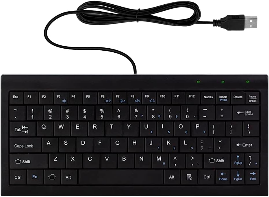 Amazon.com: CUQI Mini Keyboard, Small Wired 82 Scissor Keys, USB Interface Compact for Android ...
