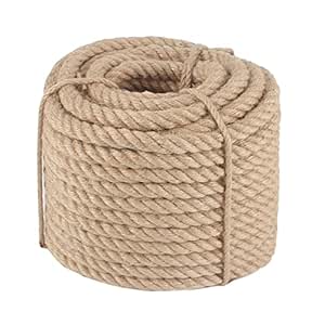 Twisted Manila Rope Jute Rope 100 Feet Natural Jute Twine Hemp Rope 1/2 ...