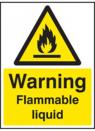 Caledonia Signs 14420K Flammable Liquid Sign, 400 mm x 300 mm, Rigid ...