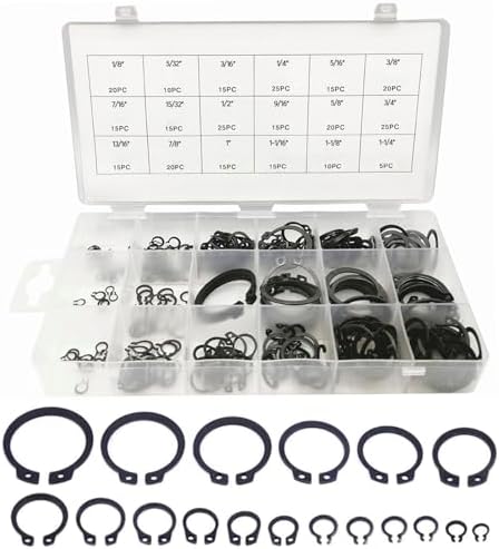 Hilitchi 300-Pcs [15-SIZE] Alloy Steel Internal Circlip Snap Retaining ...