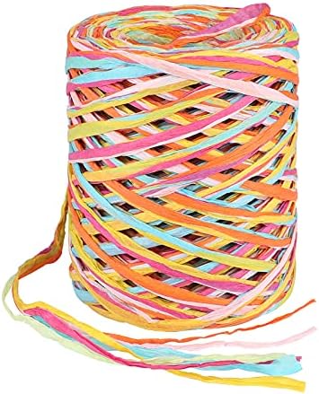 Amazon.com: 3 Rolls Colored Paper String Raffia Ribbon, 80 M/262 Feet ...