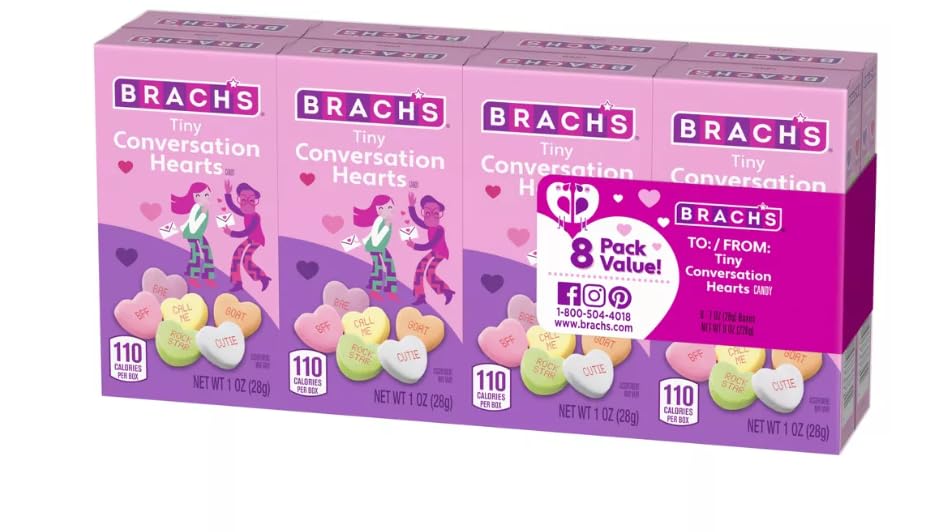 Brach’s Tiny Conversation Hearts – 32 cajas de 1 onza en el aula ...