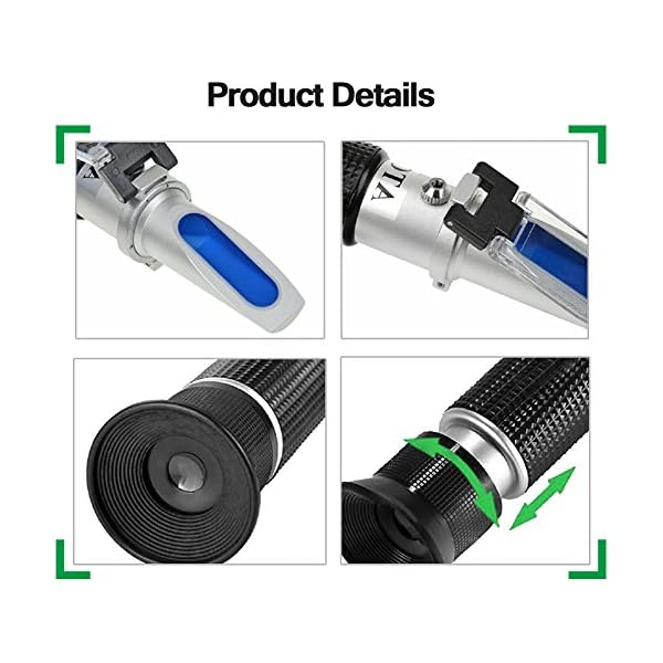 Honey Refractometer for Honey Moisture, Brix and Baume, 3-in-1 Uses, 58 ...