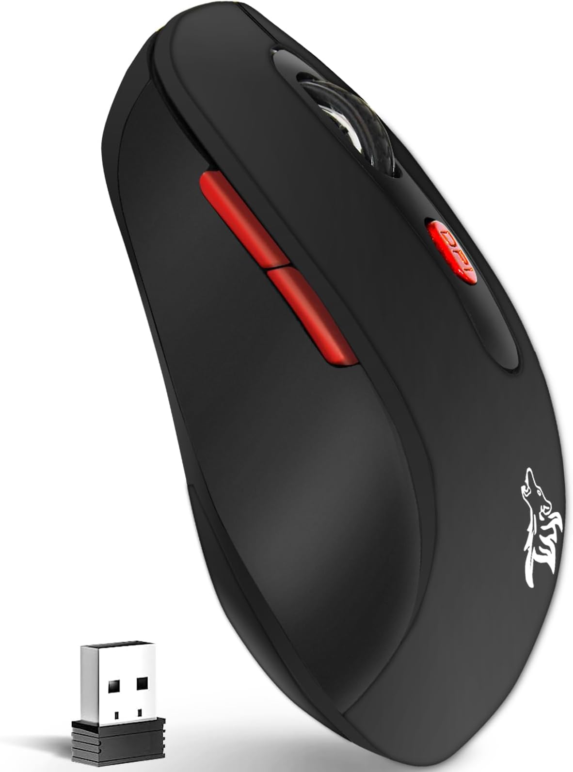 Amazon.com: HZD Wireless Mouse, 2.4G Ergonomic Optical Mouse with USB ...