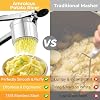 Amazon.com: Potato Ricer 15oz, Heavy Duty Stainless Steel Potato Masher ...