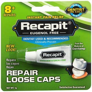 Amazon.com: Recapit Loose Cap Dental Repair - 8 Repairs, Pack of 3 ...