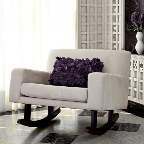 Amazon.com: Nurseryworks Storytime Rocker in Microsuede in Ecru with ...