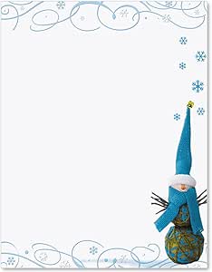 Amazon.com : Paperdirect Frosty Scroll Snowman Christmas Holiday Winter ...