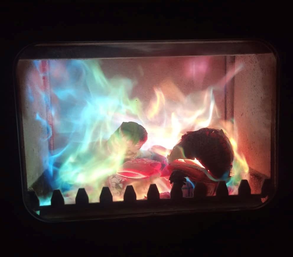 Polaris Colour Burning Pine Cones Log Burner Fire Pit - Fire Flame ...