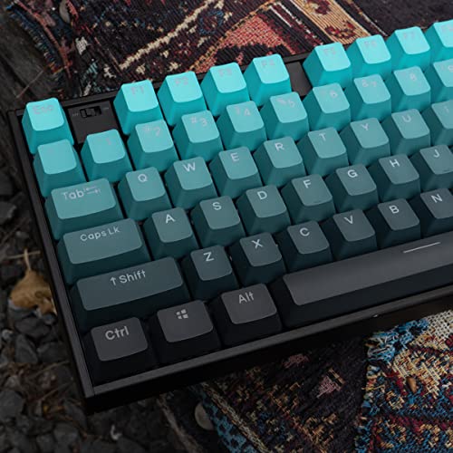 mintcaps PBT Doubleshot Keycaps Gradient Cyan Backlit OEM Profile ...