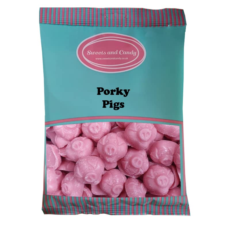 Sweets and Candy® Porky Pigs 1Kg - Bulk 1 Kilo Bag of Retro Porky Pigs ...