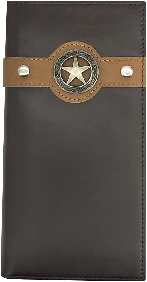 Amazon.com: Western Premium Genuine Leather Tooled Men's Long Bifold ...