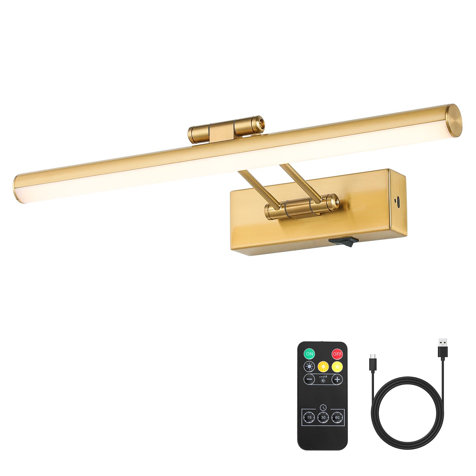 JOOSENLUX Battery Operated Picture Lights Wireless Art Display Lights ...