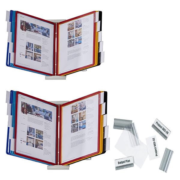 Amazon.com : DURABLE Desktop Reference System, 10 Double-Sided Panels ...