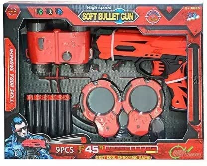Little Hands High Speed and Long Range Police Role Play Gun Toy with 6 ...