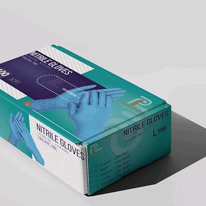 Pehel International Nitrile Powder-Free Hand Gloves - Pack of 20 (Blue/White, Large) : Amazon.in ...