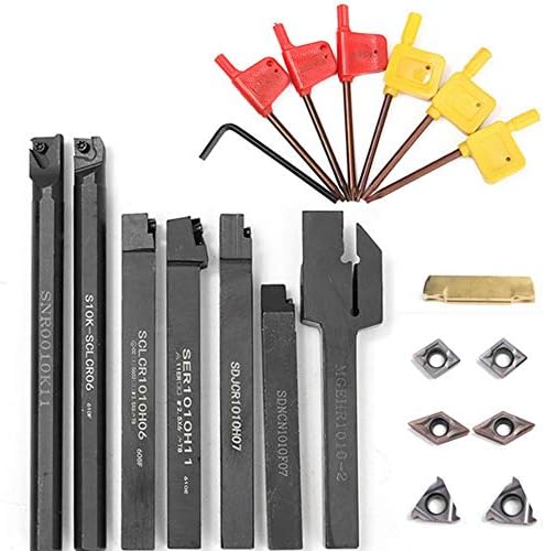 21PCS Lathe Turning Tool 7 Set 12mm Shank Indexable Carbide Turning ...