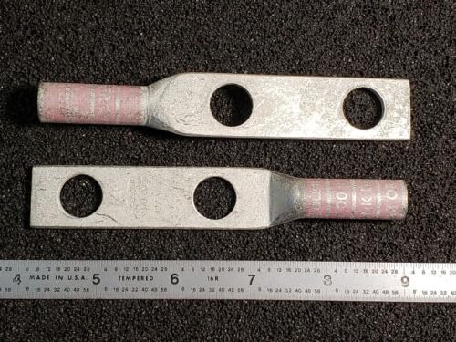 BURNDY YA252N Two-Hole Lug Compression Connector: 1/0 Cable Size - 2 ...