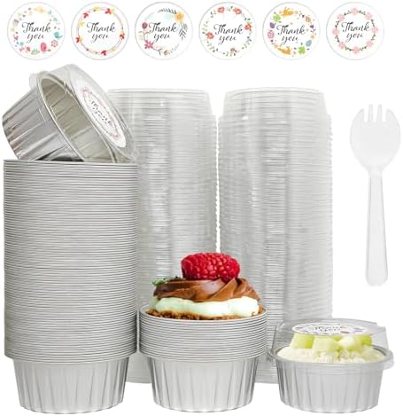 Amazon.com: Aluminum Foil Ramekins [150 Pack] Ramekins 4 oz Aluminum ...