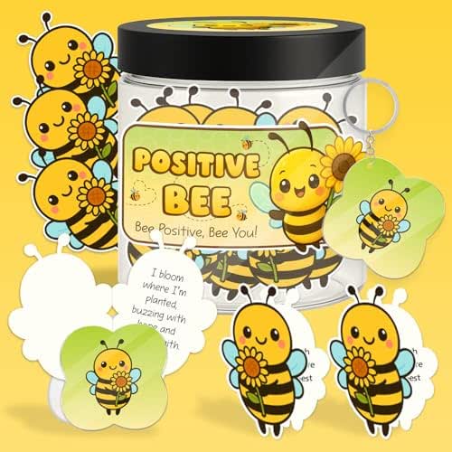 Amazon.com: 60 Positive Bee Cards Jar, Affirmation Cards For Women ...