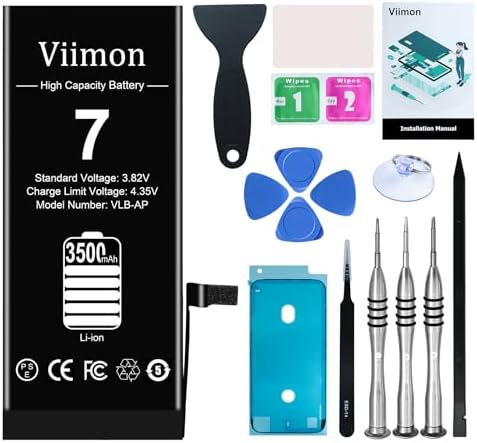 Viimon High Capacity Battery Replacement Kits Compatible with iPhone 7 ...