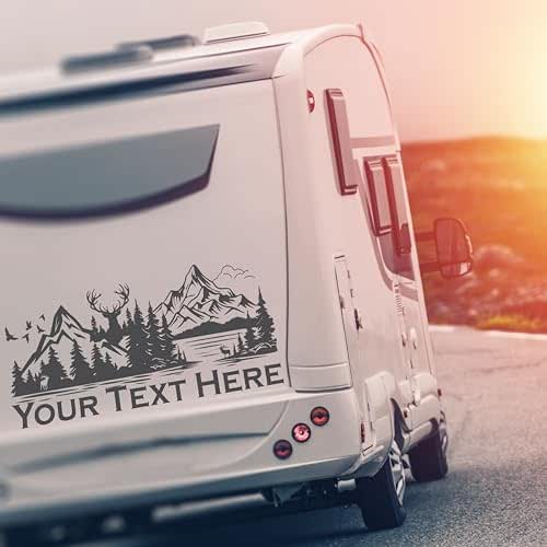 Amazon.com: Personalized RV Decal Camper Adventure Awaits, Travel Logo ...