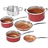 Amazon.com: BulbHead Red Copper 10 PC Copper-Infused Ceramic Non-Stick ...