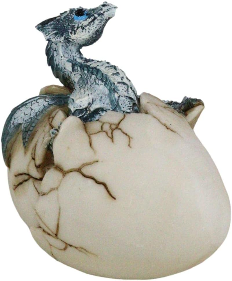 Amazon.com: Ebros Gift Blue Jotunn Bifrost Dragon Hatchling Breaking ...