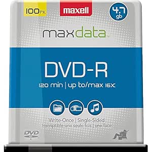 Maxell 638014 DVD-R 4.7GB Write-Once 16x Recordable Disc Spindle 100PK: Amazon.in: Computers ...