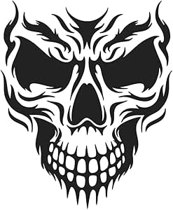 Amazon.com - 3D Angry Skull Car Hood Decals Skull Car Sticker for Auto ...