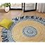 Amazon.com: GRUHUM Round Jute Cotton Area Rug 8ft Handwoven Natural ...