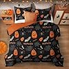 Amazon.com: Halloween Duvet Cover Set King Size Cobweb Bat Spider Black ...