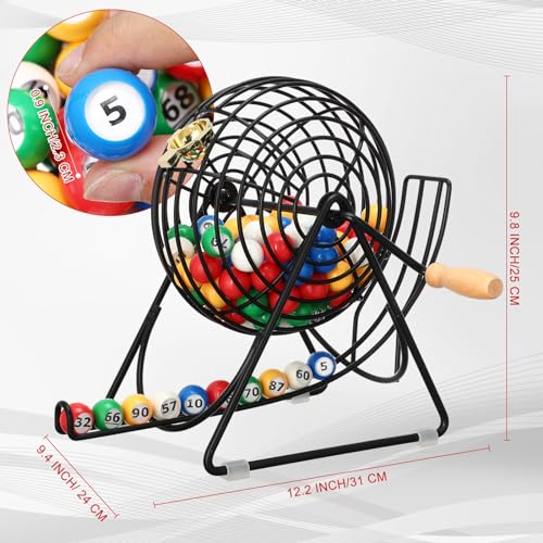 Snapklik.com : Poen 101 Pcs Bingo Game Set Include 12 Inch Bingo Cage ...