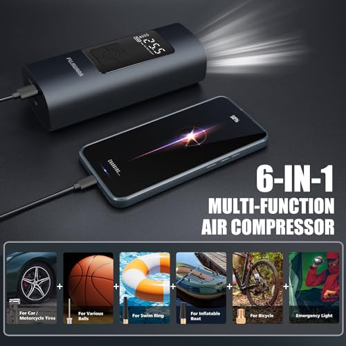 Snapklik.com : FUJIWARA Tire Inflator Cordless Portable Air Compressor ...