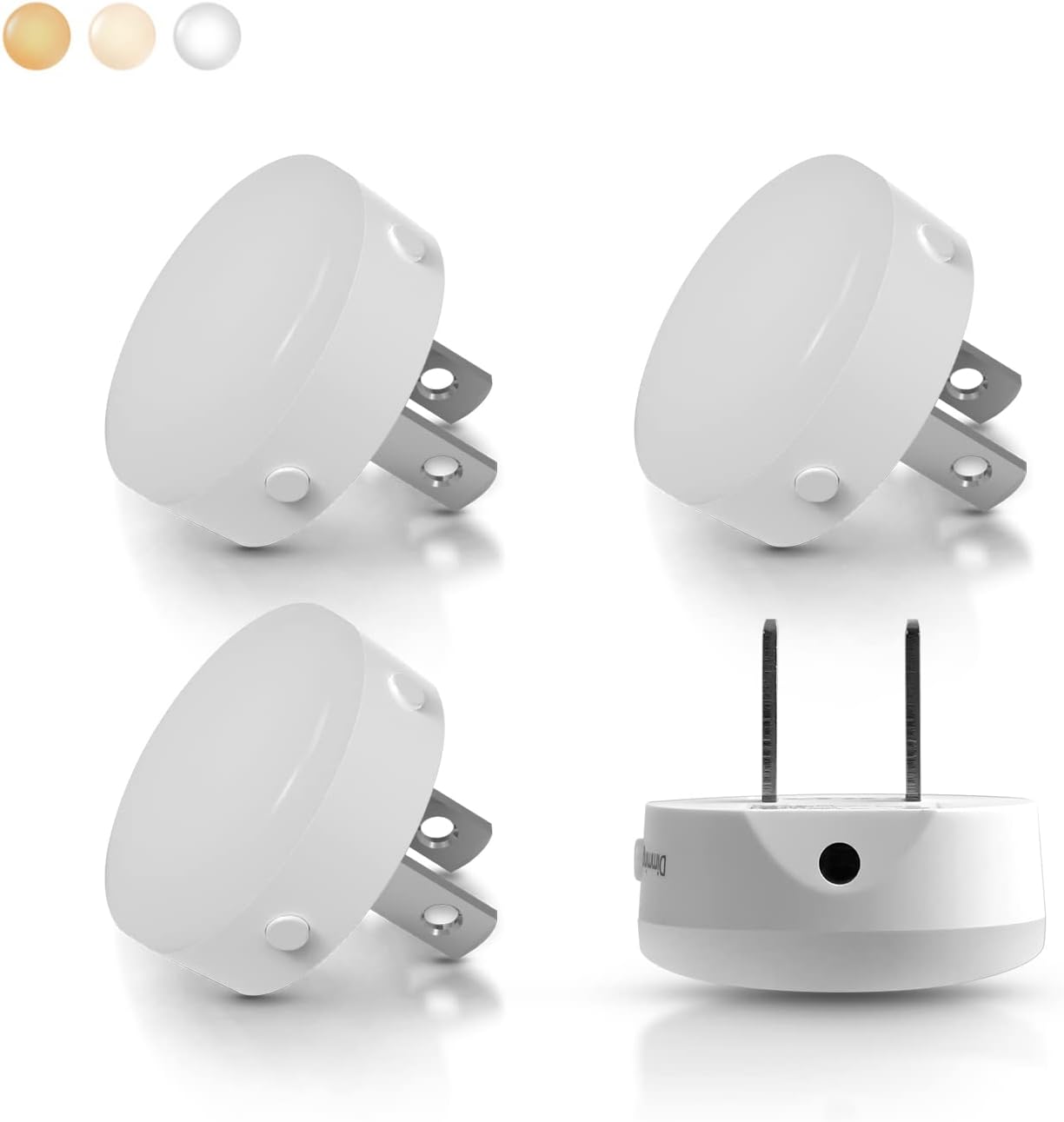 Omeet EU 2-pin Plug - Portable Plug-in 0.7W Travel LED Night Light with ...